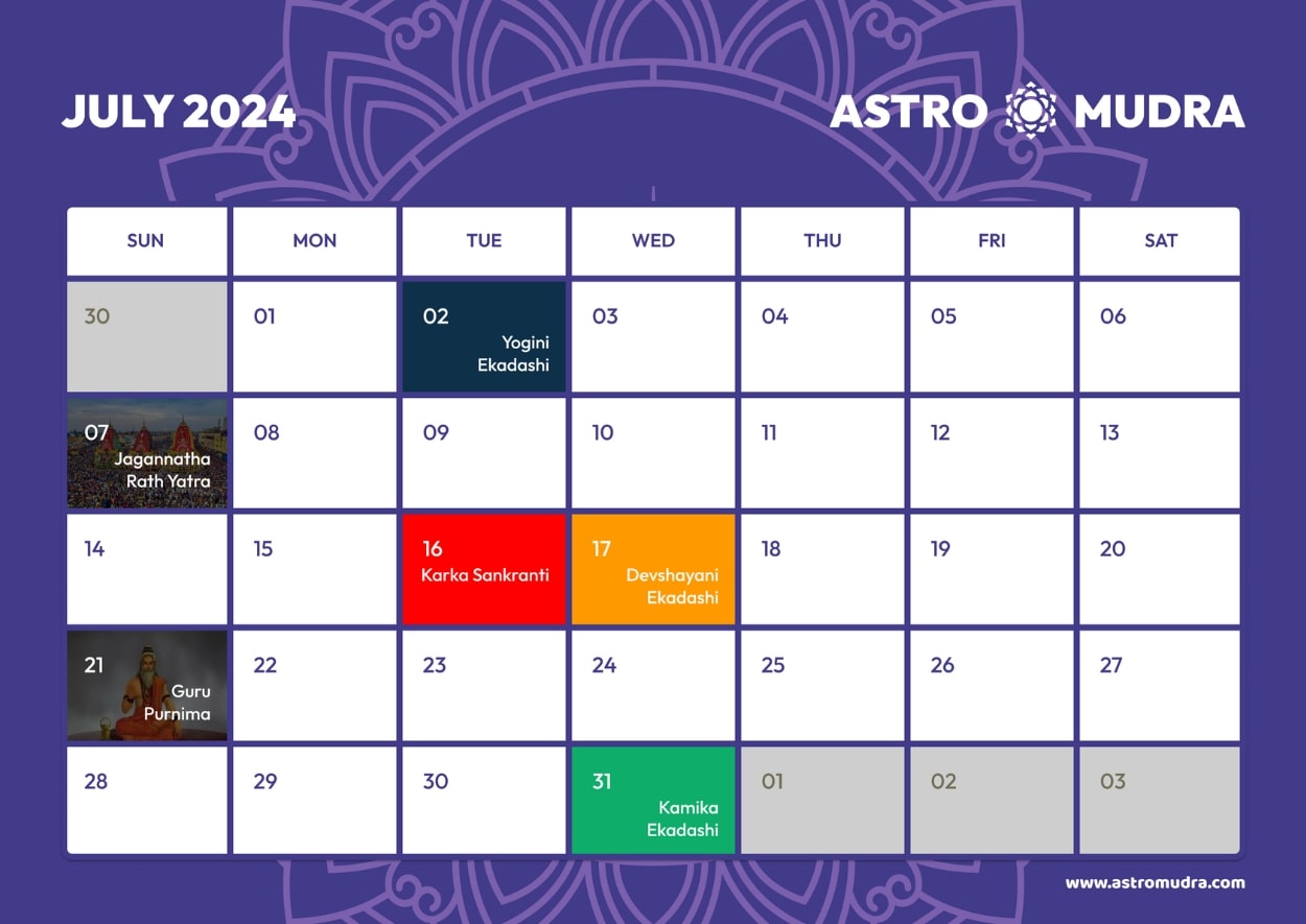 Hindu Calendar 2024 - Hinduism Festivals Calendar